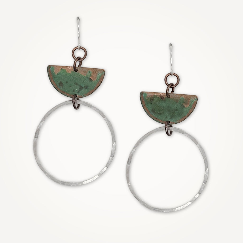 Half Moon Hoop Sterling Silver Earrings | Beatrix Bell Handcrafted ...