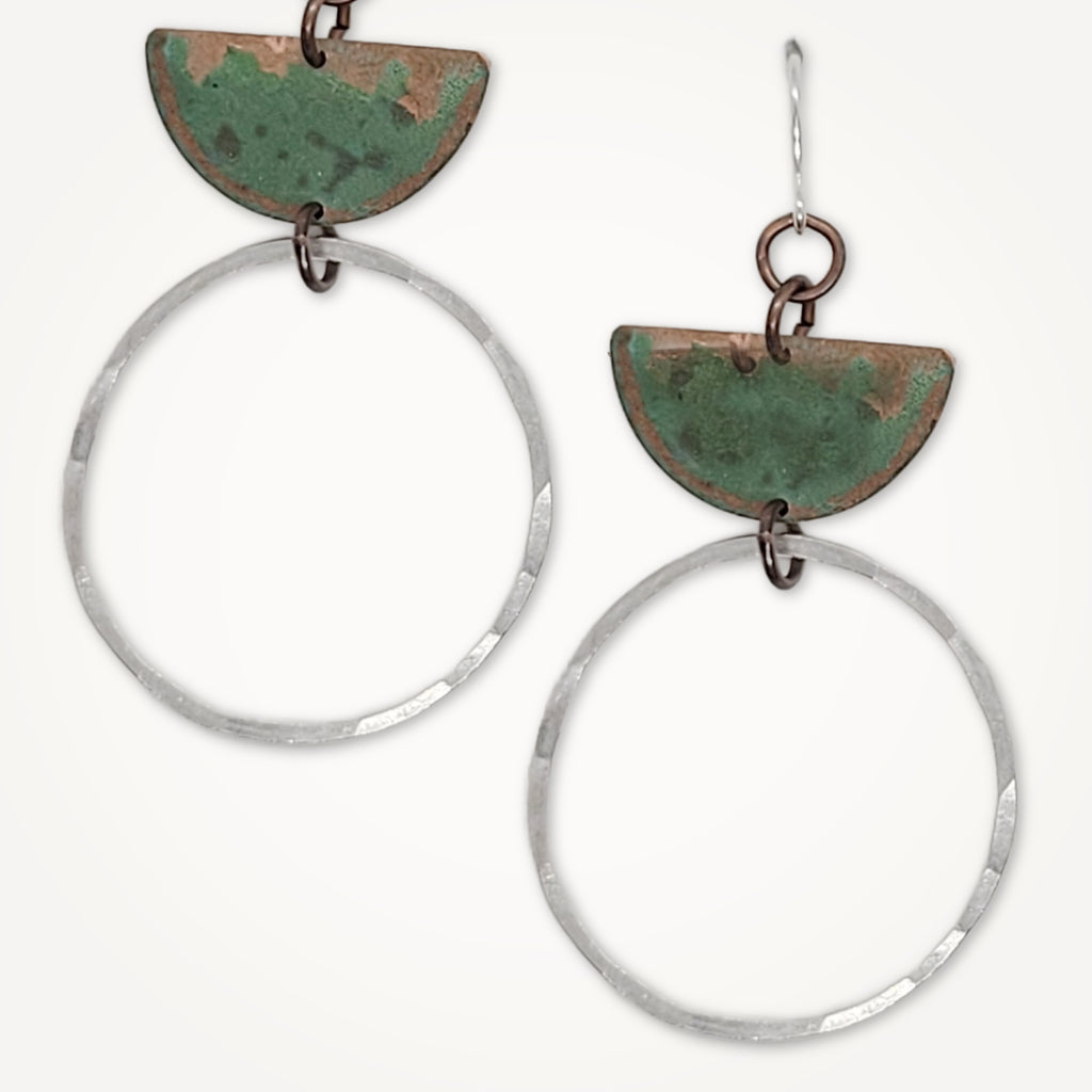 Half Moon Hoop Sterling Silver Earrings | Beatrix Bell Handcrafted ...