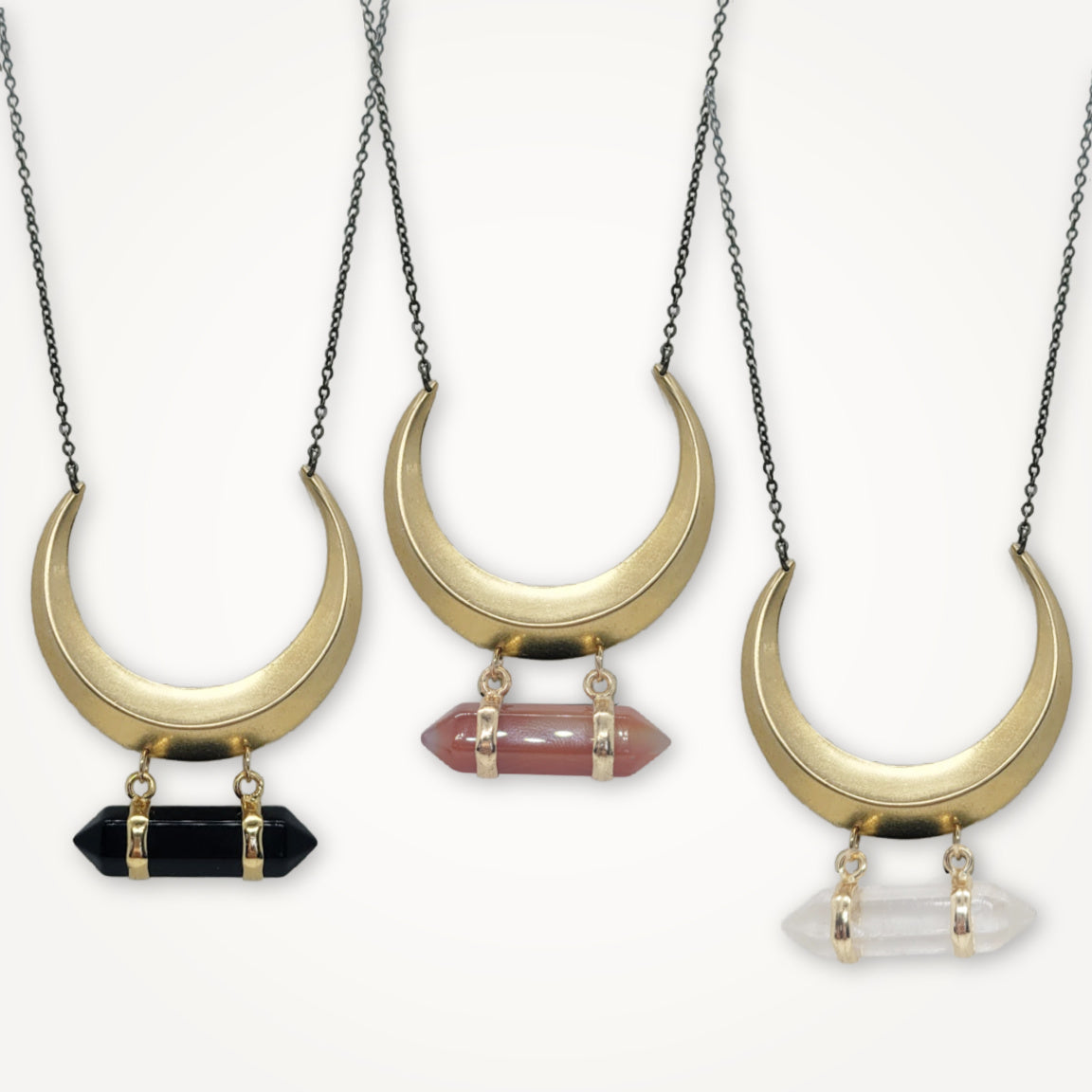 Lunar Luxe Gemstone Necklace | Beatrixbell Handcrafted