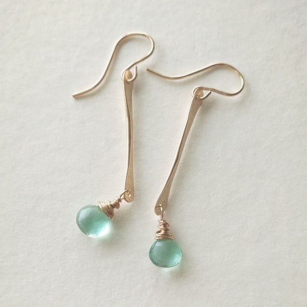 Sea Glass Quartz Earrings | Beatrixbell Handcrafted Jewelry ...